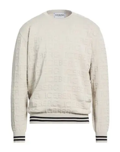 Iceberg Maglia Girocollo Sweater Midnight Size Cotton - Beige