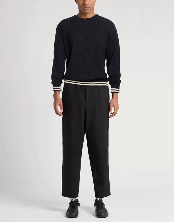 Iceberg Cotton Jacquard Knit Crewneck Sweater - Blue