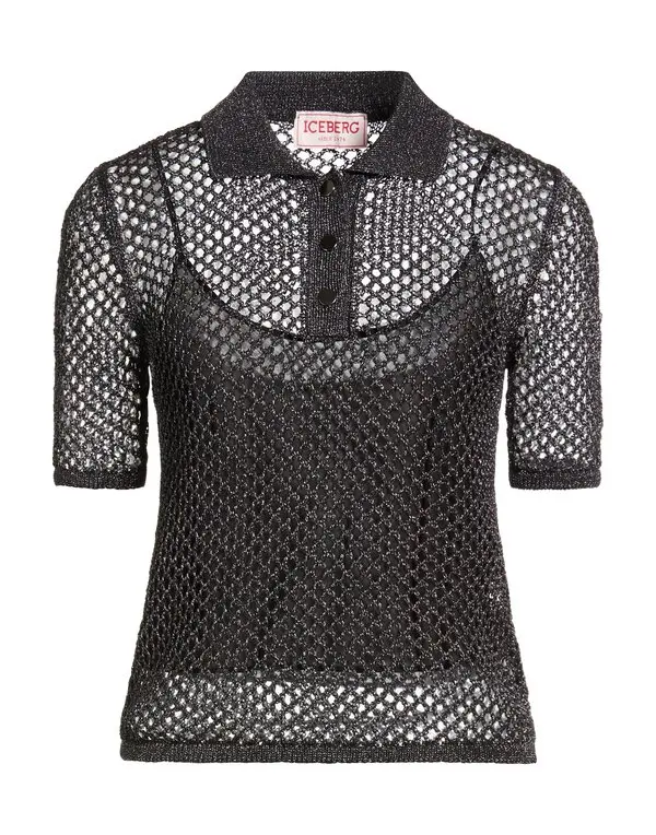 Iceberg Open-knit Short Sleeve Polo Shirt