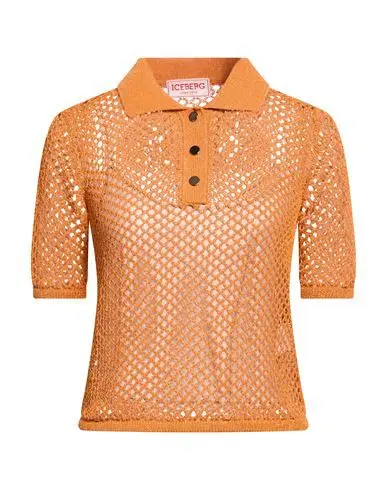 Iceberg Maglia A Polo Sweater Size Cotton, Polyester, Polyamide - Orange