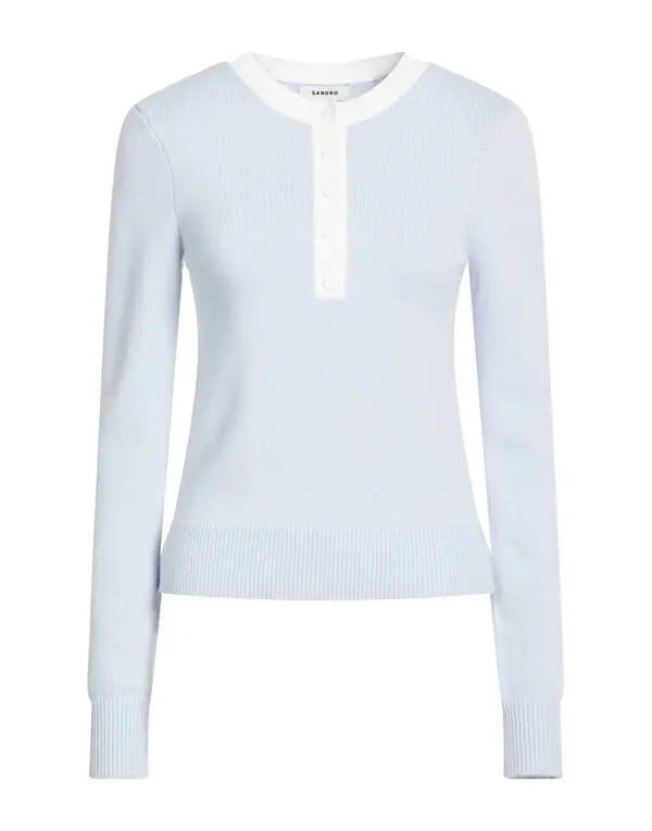 Sandro Knitted Wool And Cashmere Sweater - Blue