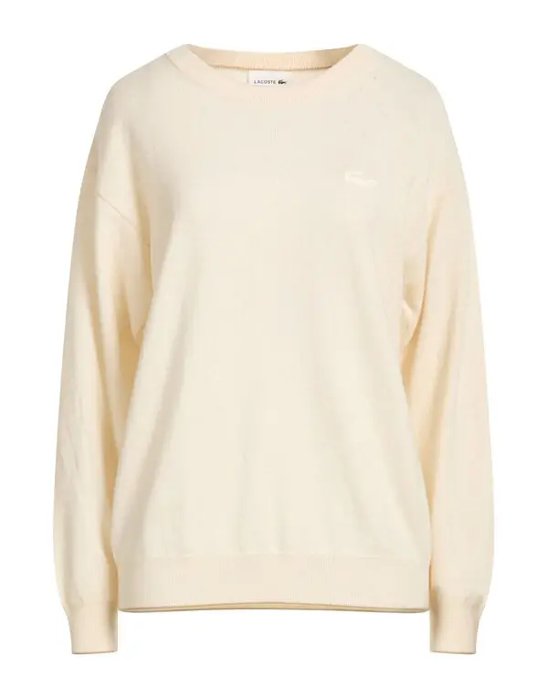 Lacoste Wool Crewneck Sweater - Cream