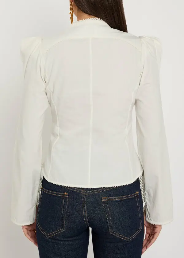 Isabel Marant Étoile Calina Picot Lace Cotton Blouse - White