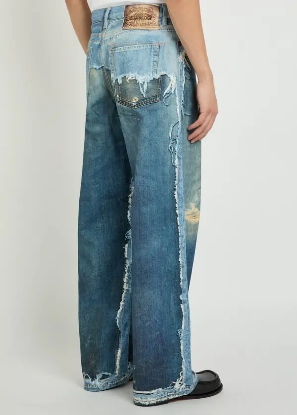 Acne Studios Printed Wide-leg Jeans