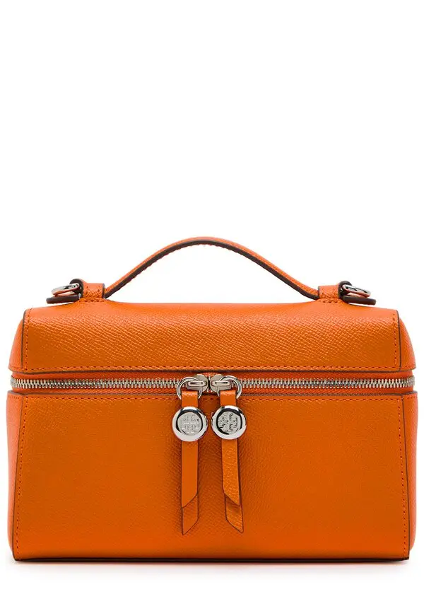 Tory Burch Slim Romy Leather Top Handle Bag - Orange