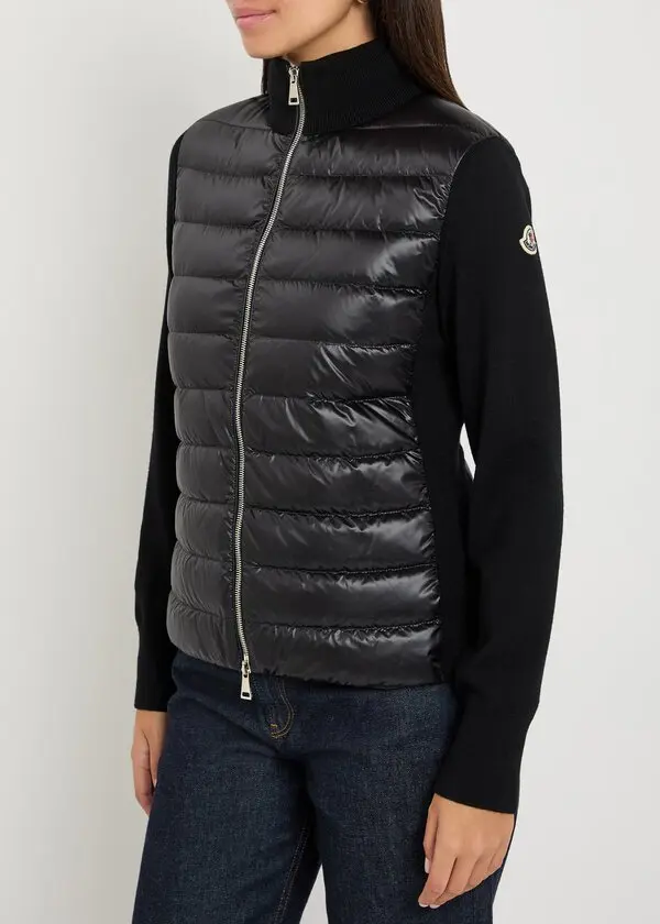 Moncler Padded Wool And Nylon Jacket