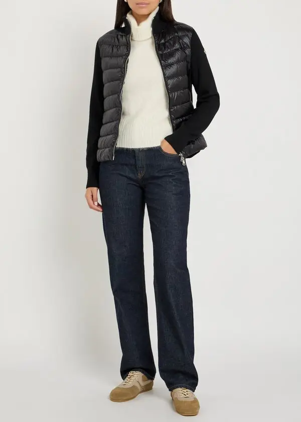 Moncler Padded Wool And Nylon Jacket