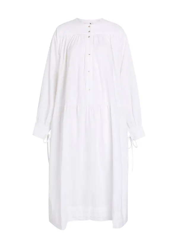 LES VACANCES D'IRINA Calla Cotton Midi Dress - White
