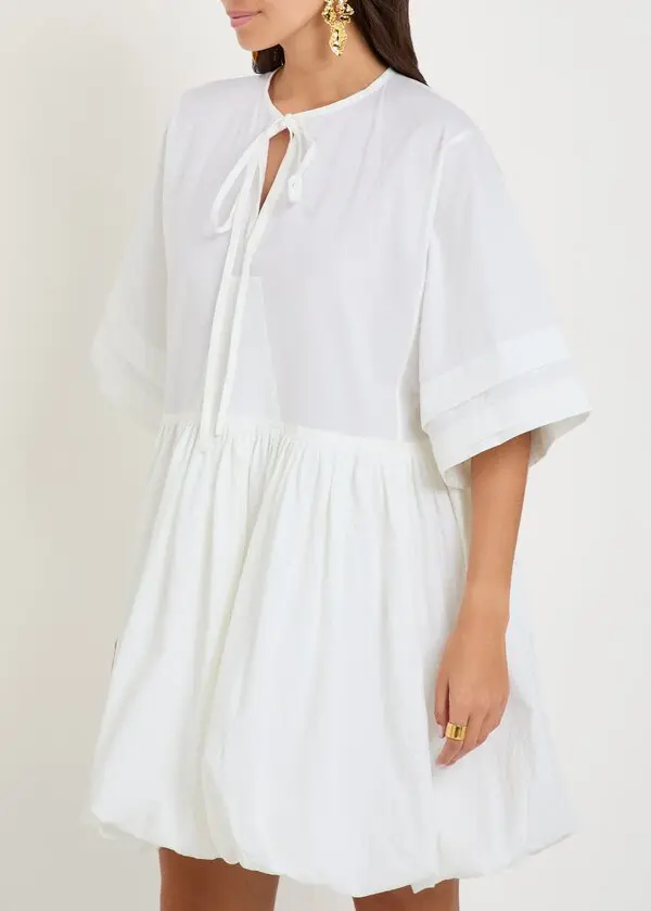 LES VACANCES D'IRINA Pino Textured Cotton Mini Dress