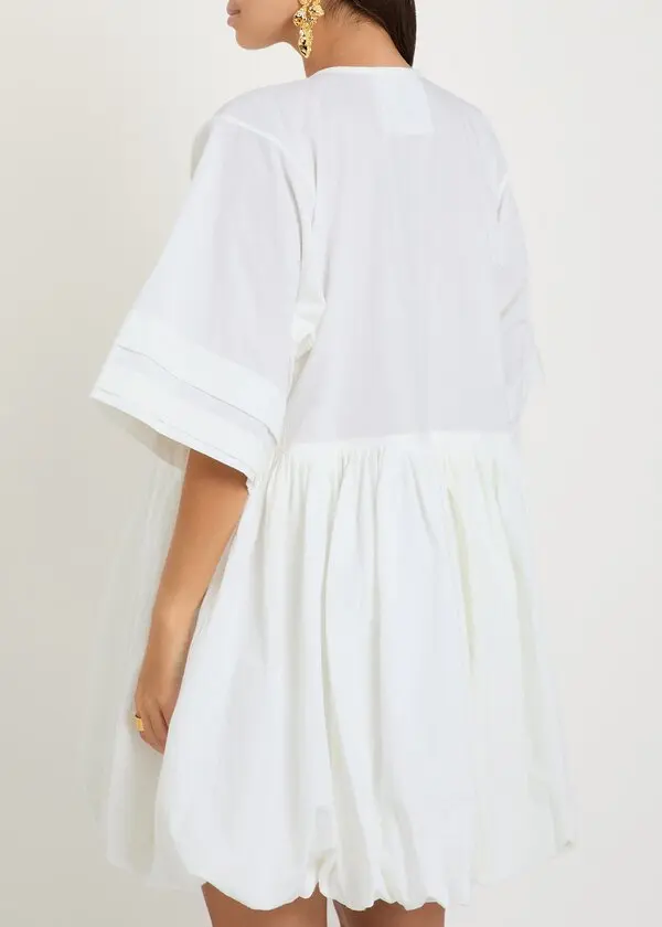 LES VACANCES D'IRINA Pino Textured Cotton Mini Dress