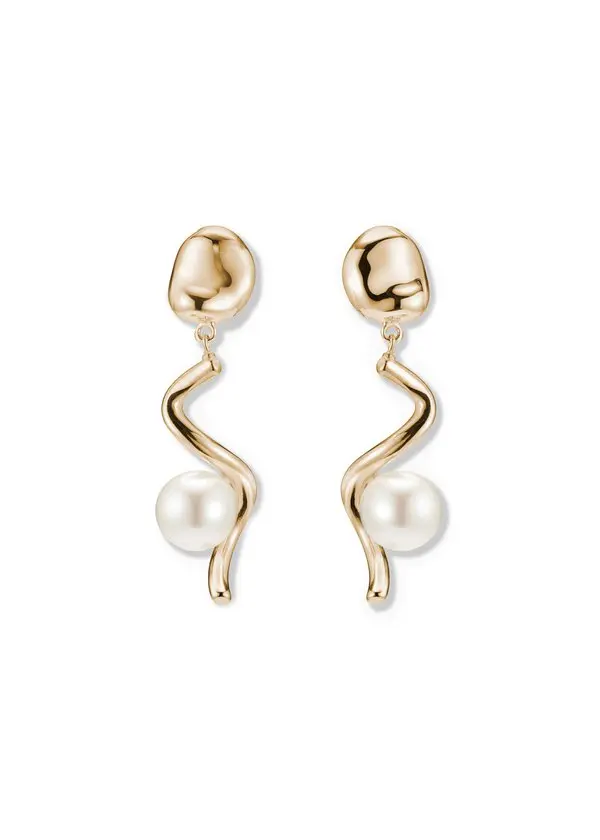 Agmes Short Teneille 18k Vermeil Earrings - Gold