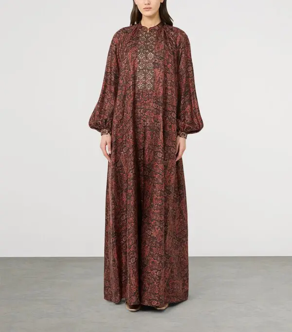 Max Mara Silk Printed Maxi Dress