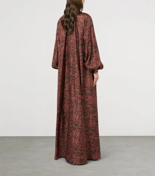 Max Mara Silk Printed Maxi Dress
