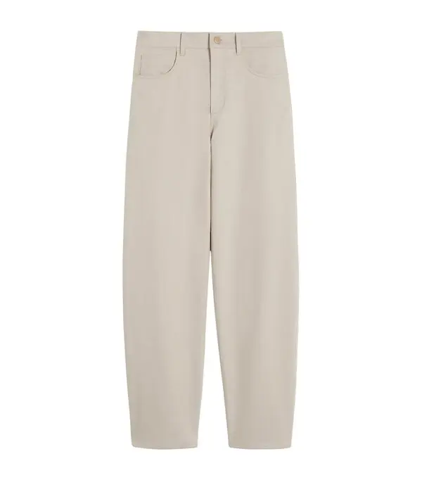 Max Mara Bull Barrel-leg Jeans - Beige