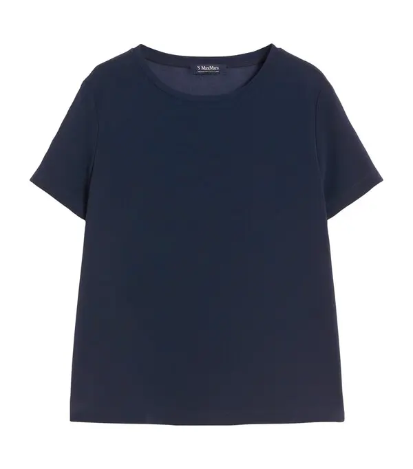 Max Mara Satin T-shirt - Blue