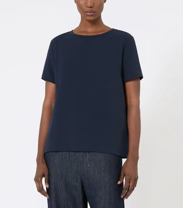 Max Mara Satin T-shirt - Blue