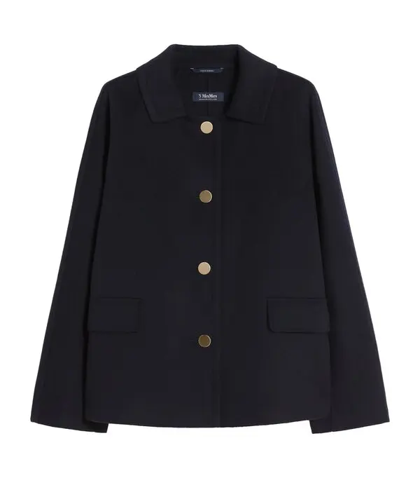 Max Mara Virgin Wool Single-breasted Jacket - Blue