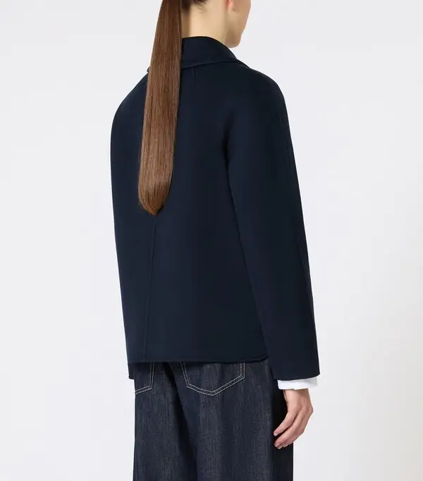 Max Mara Virgin Wool Single-breasted Jacket - Blue