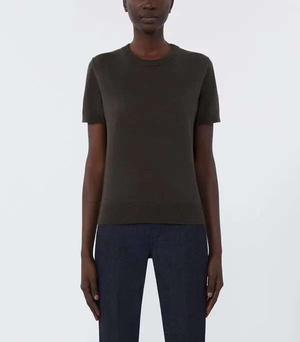 Max Mara Wool Short-sleeve Sweater - Green