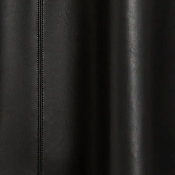 Max Mara Faux Leather Flared Midi Skirt - Black