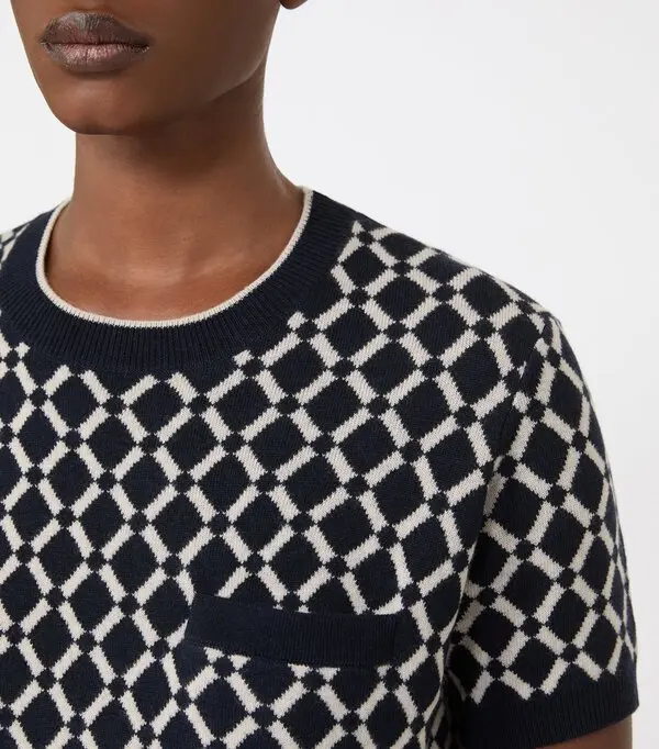 Max Mara Wool Geometric Print Sweater