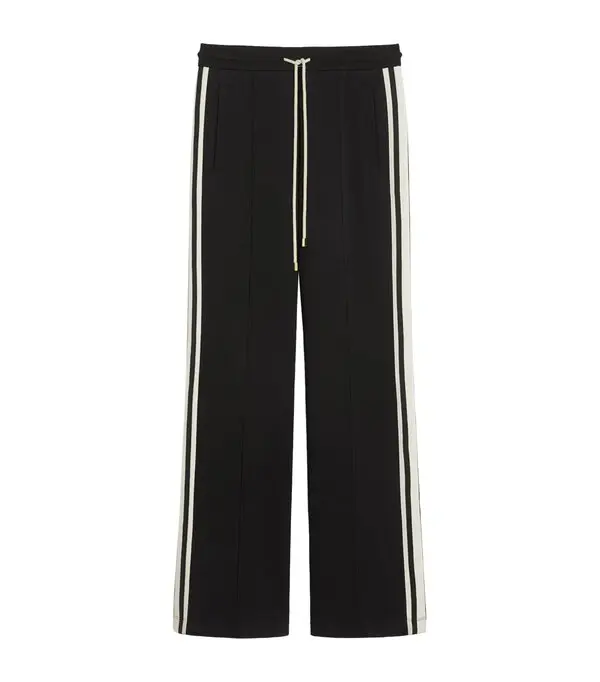 Max Mara Cotton-blend Flared Sweatpants - Black