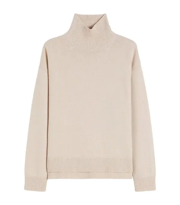 Max Mara Virgin Wool-cashmere Sweater - White