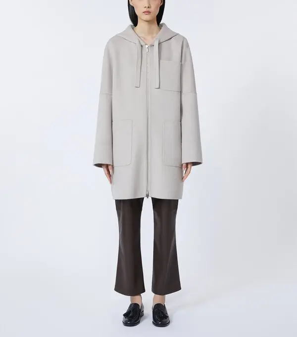 Max Mara Virgin Wool Hooded Coat