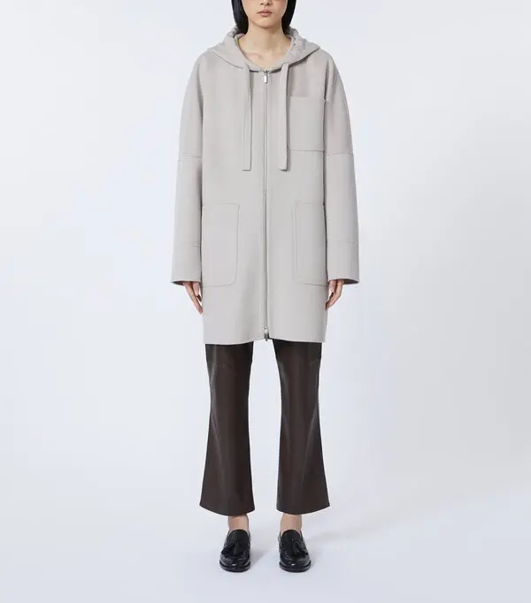 Max Mara Virgin Wool Hooded Coat