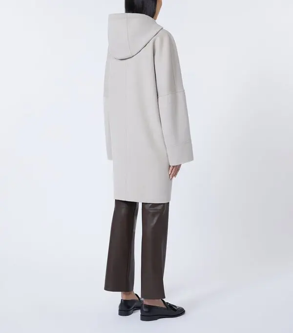 Max Mara Virgin Wool Hooded Coat