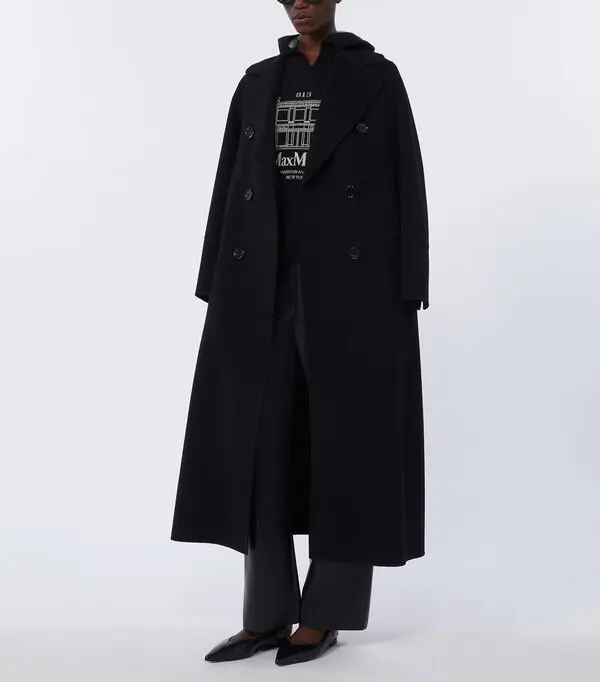 Max Mara Faux Leather Wide-leg Trousers - Black