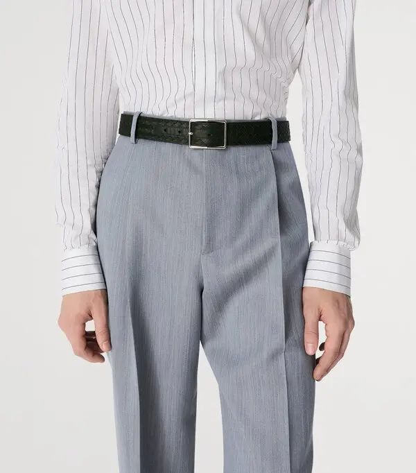 Bottega Veneta Leather Intrecciato Piccolo Belt