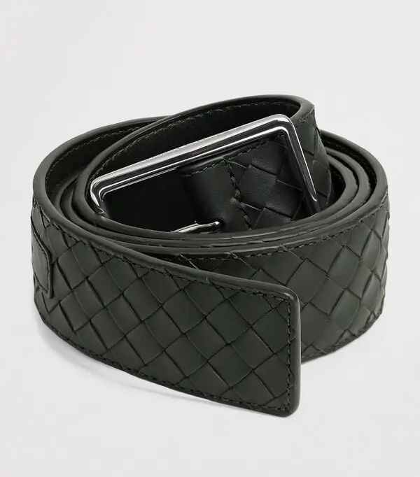 Bottega Veneta Leather Intrecciato Piccolo Belt