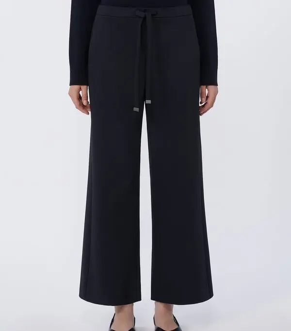 Max Mara Wool Gabardine Cropped Trousers