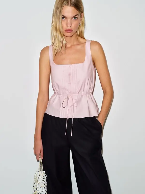 REFORMATION Elowen Top - Pink