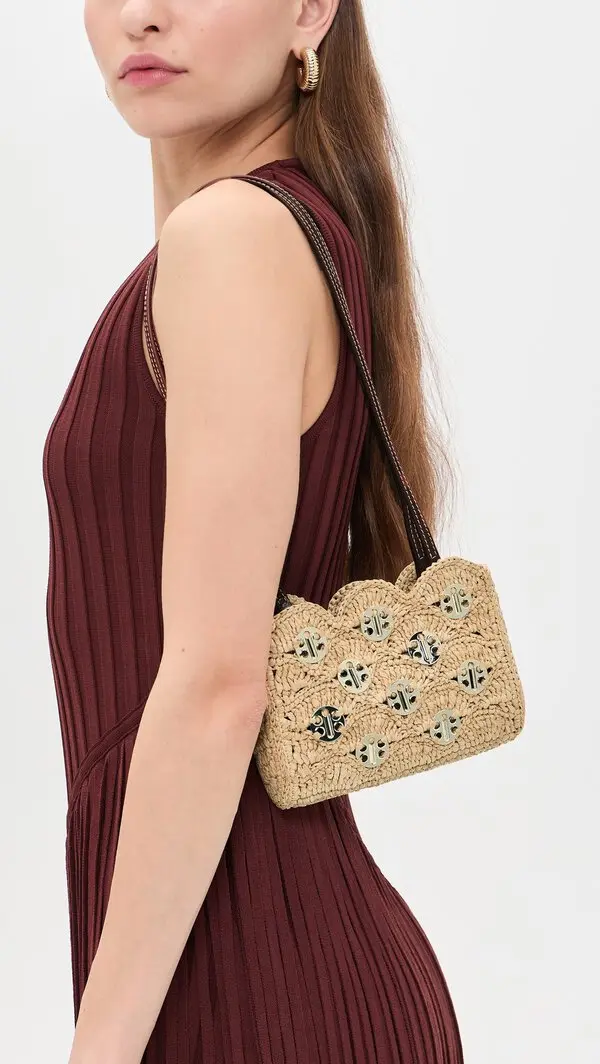 Rabanne Raffia Shoulder Bag