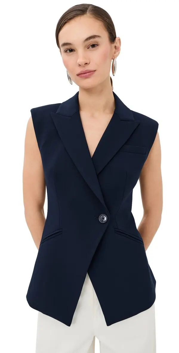 Veronica Beard Ciel Vest - Navy