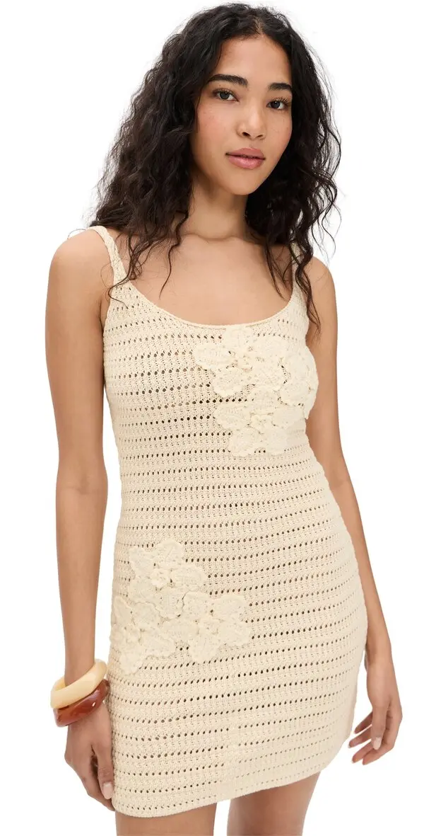 ANOTHER GIRL Crochet Mini Dress - Cream
