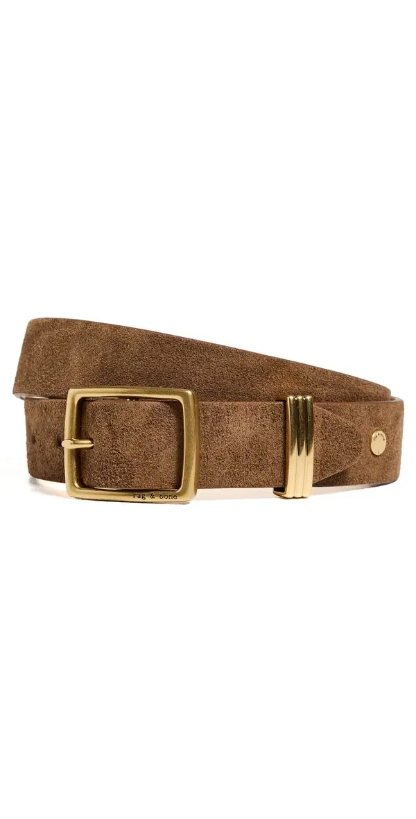 Rag & Bone X Boyfriend Belt 2.0 - Chestnut Suede