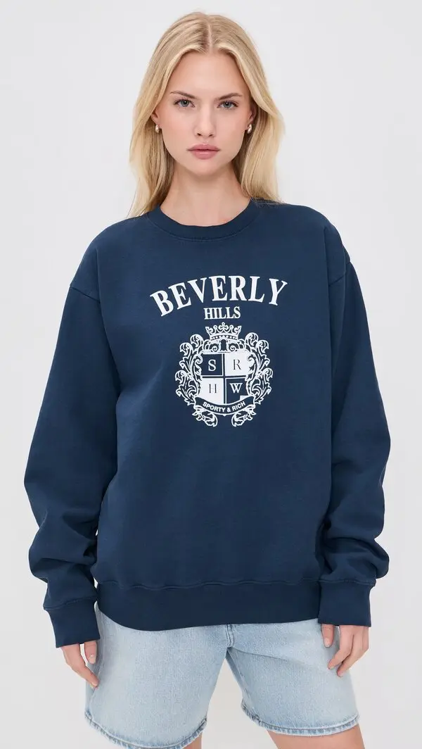 SPORTY & RICH Beverly Hills Crest Sweatshirt