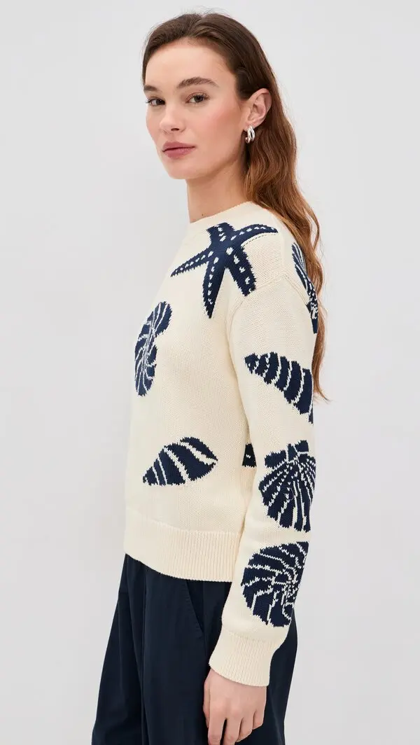 Rails Zoey Nautical Patterned Sweater - Seashells