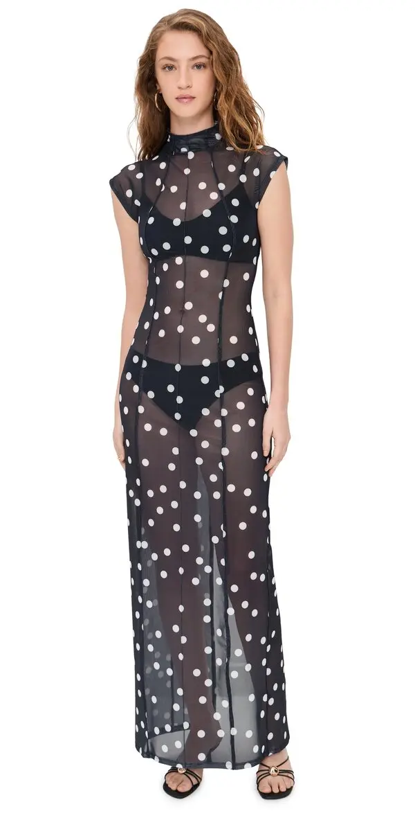 Lioness Redefined Maxi Dress - Noir Polka