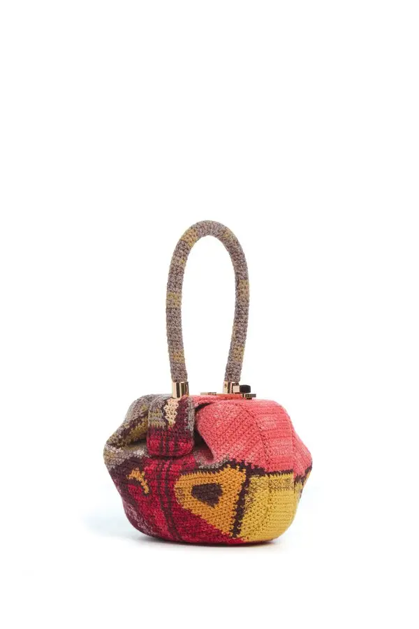 Gabriela Hearst Demi Bag In Earth Multi Crochet Cashmere - Multicolor