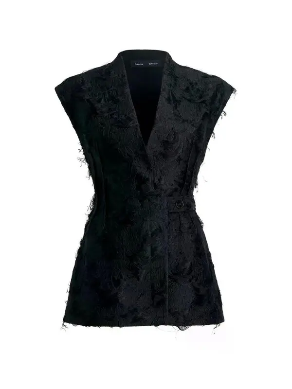 Proenza Schouler Cindle Jacquard Gillet - Black