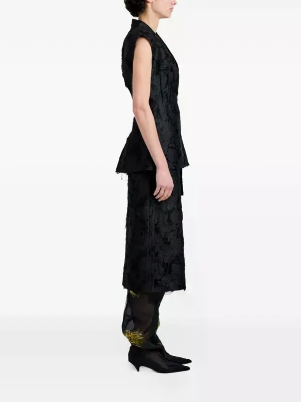 Proenza Schouler Cindle Jacquard Gillet - Black
