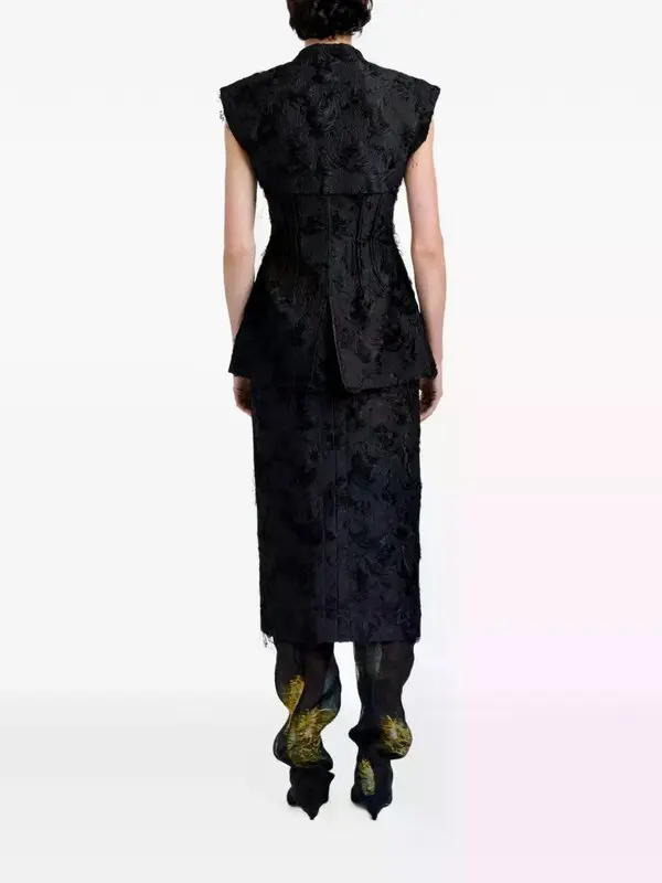 Proenza Schouler Cindle Jacquard Gillet - Black