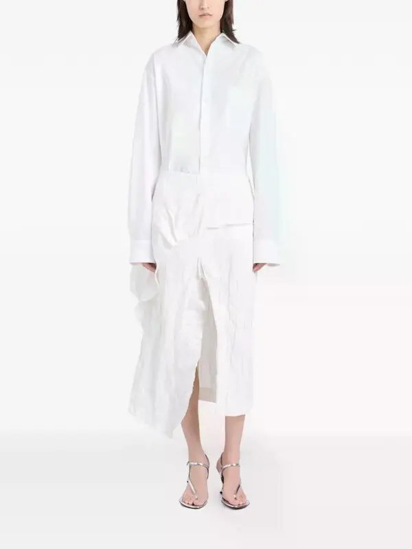 Proenza Schouler Hansly Ruffled Midi Skirt - White