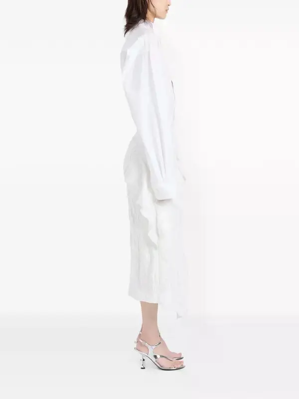 Proenza Schouler Hansly Ruffled Midi Skirt - White