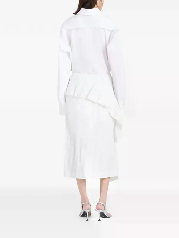 Proenza Schouler Hansly Ruffled Midi Skirt - White