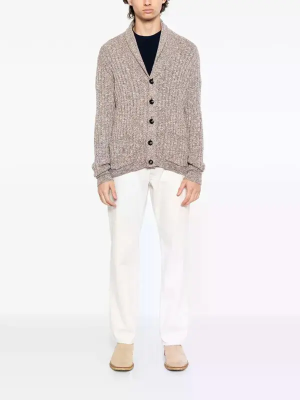 N.peal Marl Shawl Cardigan